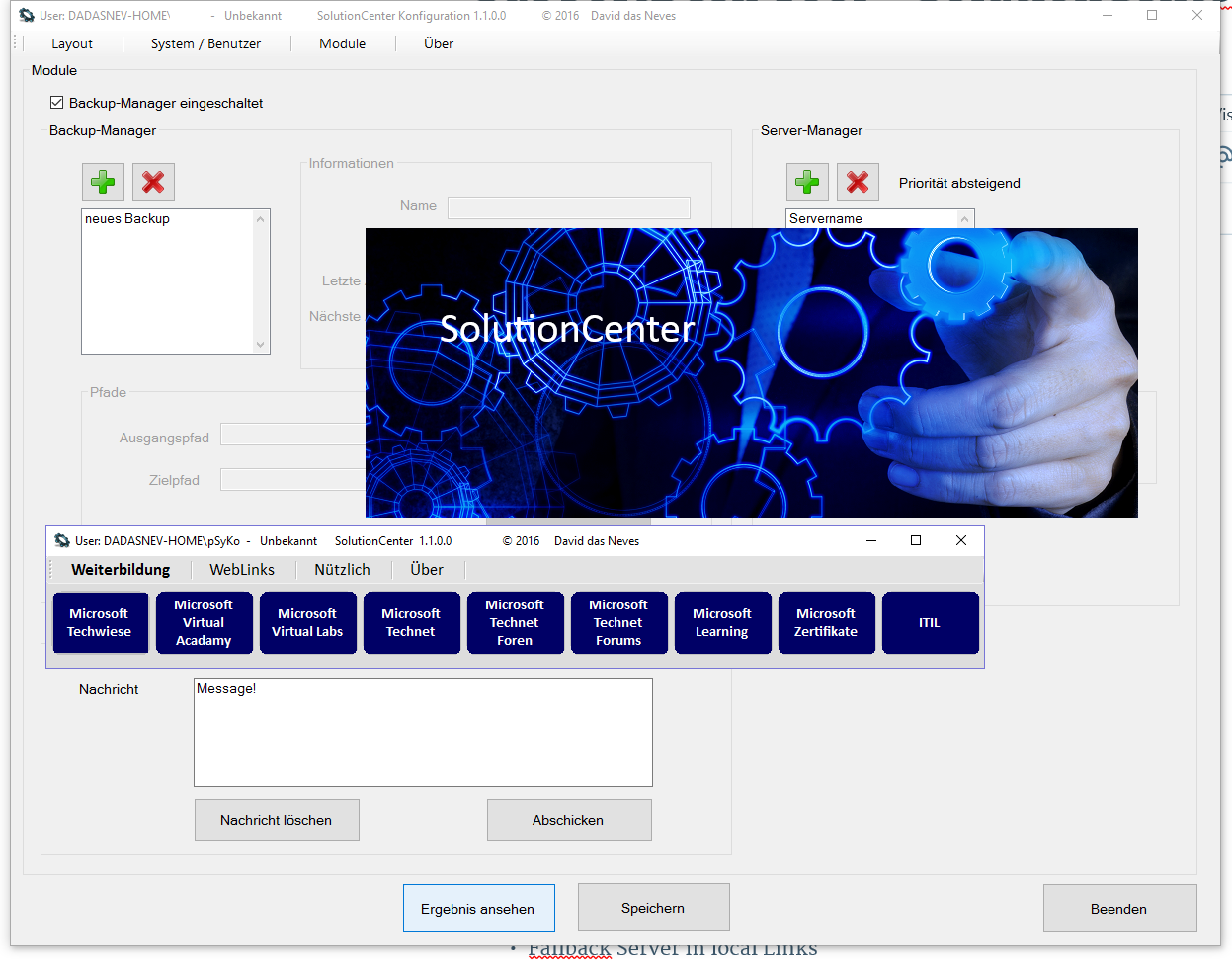 SupportDesk Tool – SolutionCenter -german version 1.1 | Power in the shell